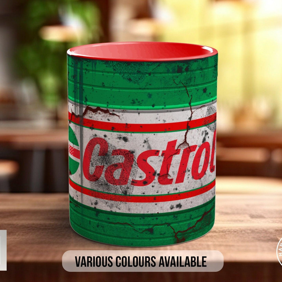 Castrol Oil Mug - Sipfull of Design Multiple Colour Options