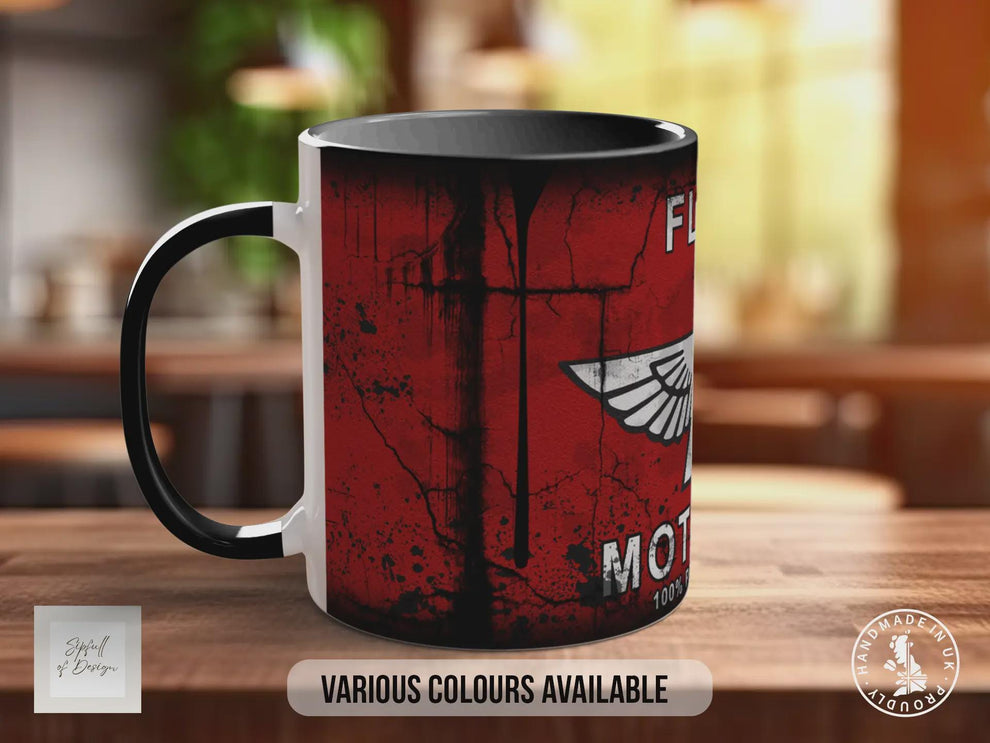 Vintage Motor Oil Mug | Sipfull of Design Retro Coffee Cup