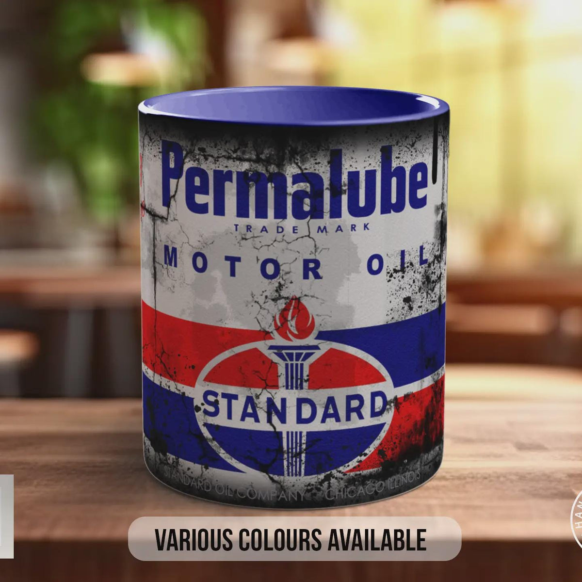 Permalube Motor Oil Mug – Vintage Standard Oil Retro Garage Gift ...